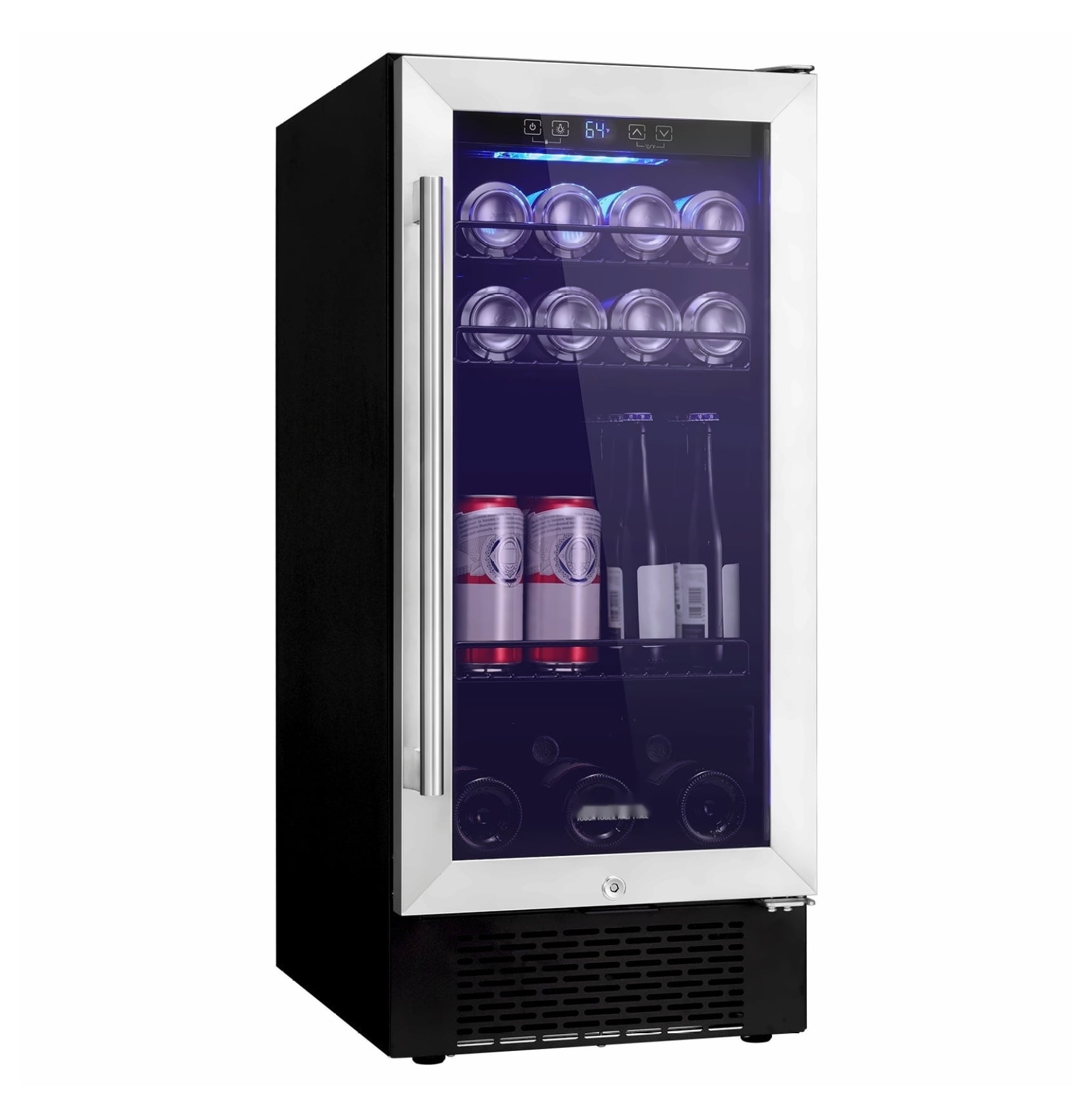 Wine Cooler 96 Cans Built-in/Freestanding, Beverage Refrigerator with ...