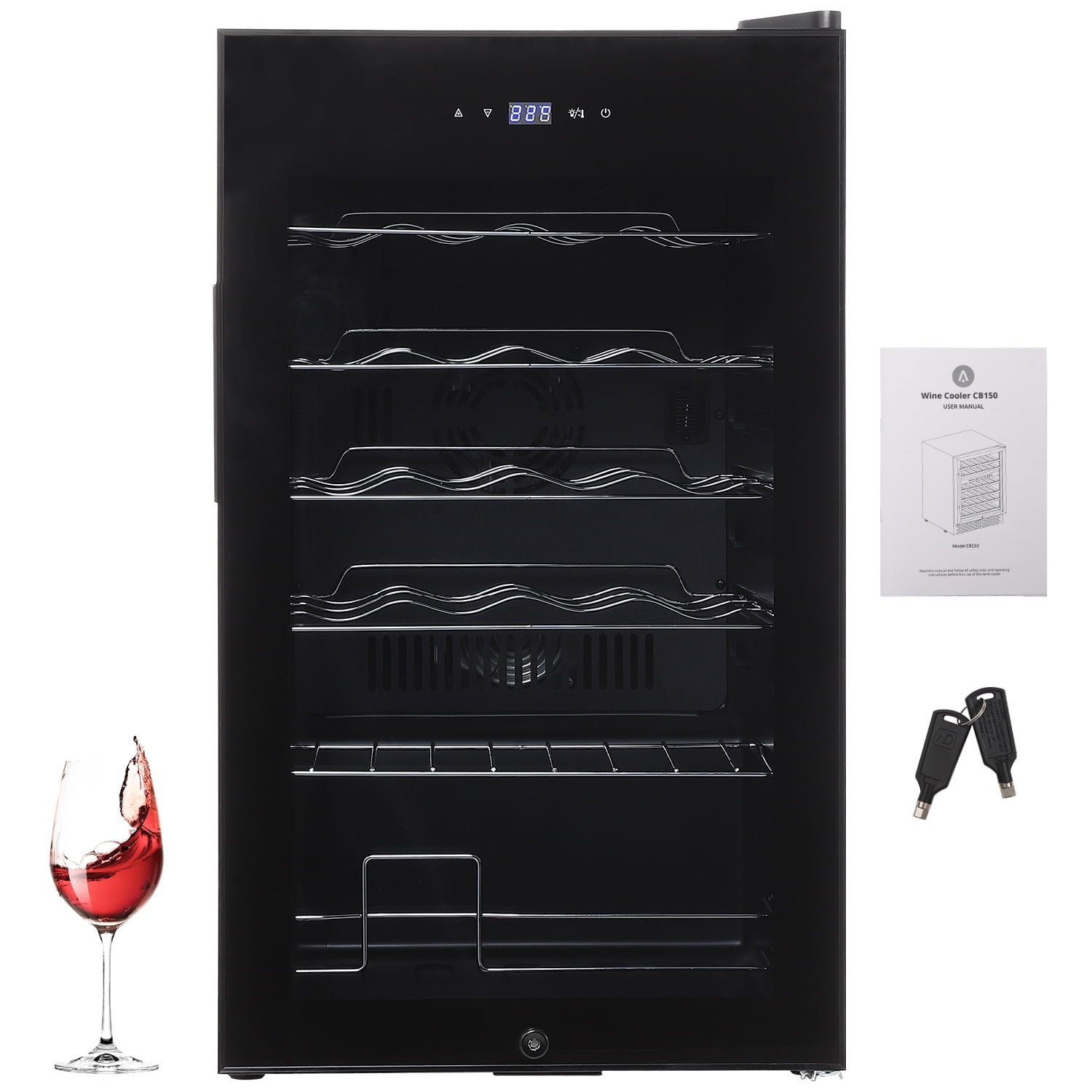 Wine Cooler Refrigerator,24 Bottles Beverage Refrigerator with 40-65 ...