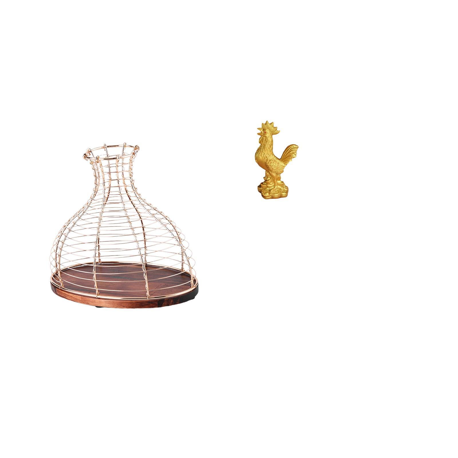 Wine Cork Holder Chicken Sculpture Rooster Figurine Iron Resin Material ...