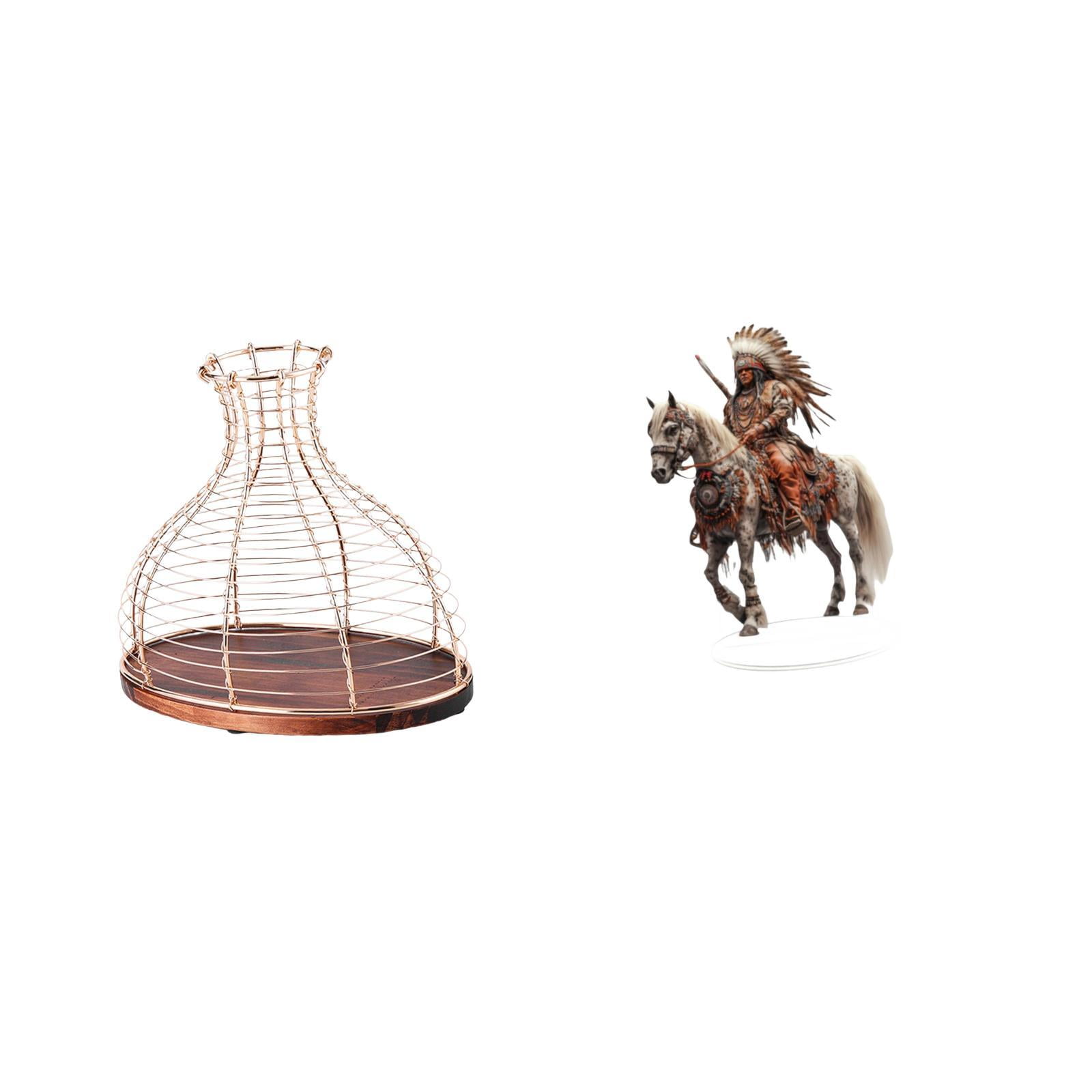 Wine Cork Holder Knight Ornament Acrylic Display Iron Material Unique ...
