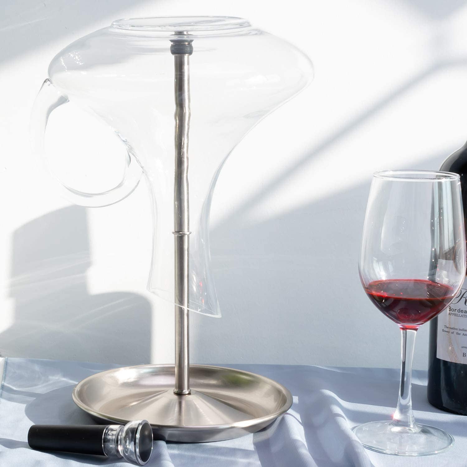 Wine Decanter Drying Stand with Silicone Head to Prevent Scratches ...