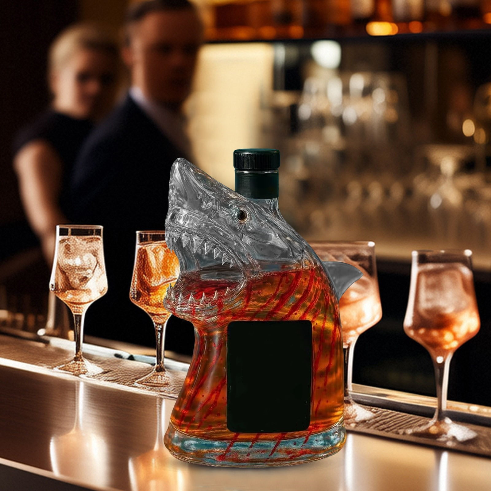 Decanter Hot Sale!!! | Jaws Shark 3D Engraved Bottle - Home Bar Decor ...