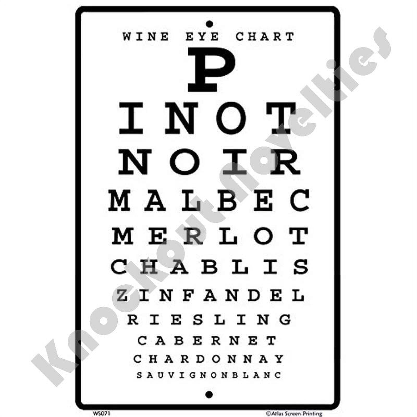 Wine Eye Chart - Sign - Walmart.com