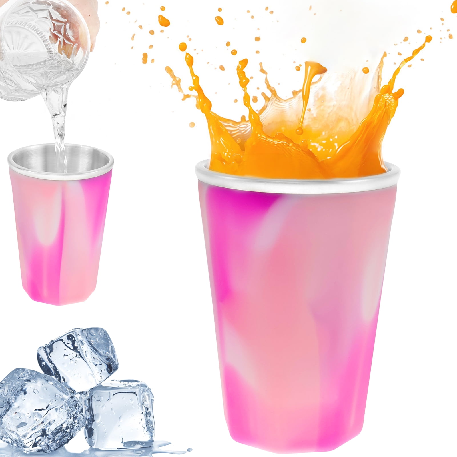 Wine Freeze Cooling Cup with Lid 330ml Quick Cooling Refrigeration Cup ...