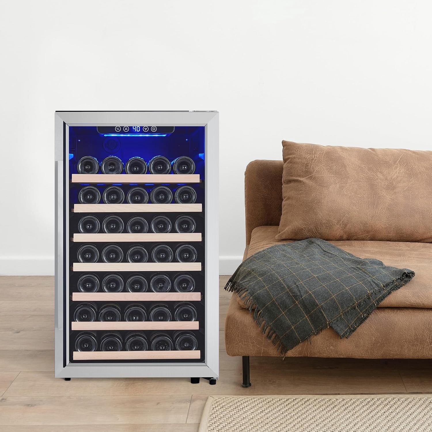 Wine Fridge Cooler,Wine Fridge With Digital Touch Screen,Wine ...