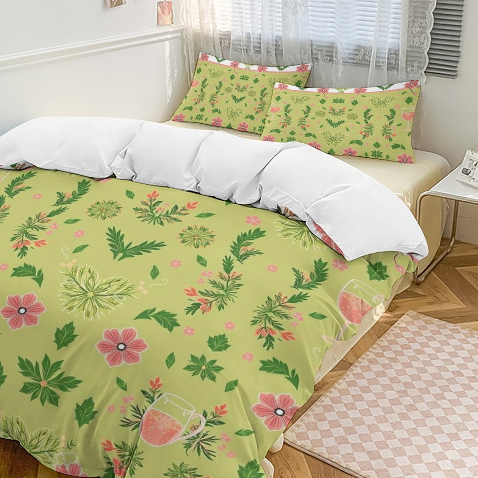 Wine Glass Bedding Set Duvet Cover for Kids Teen Boys Modern Abstract ...
