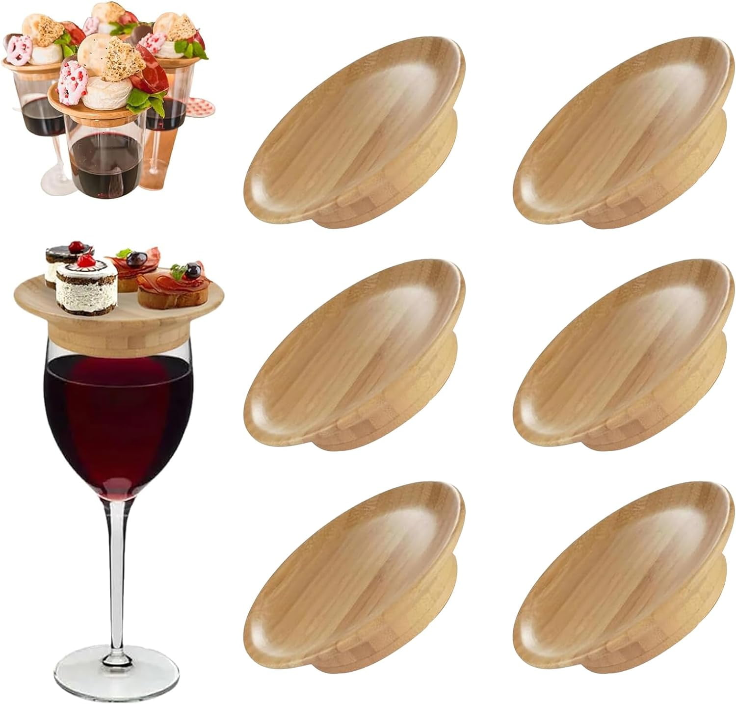 Bamboo Toppers For Wine Glasses 109-Piece Wine Glass Charcuterie Set ...