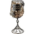 Wine Glass Cork Holder, Decorative Wine Cork Storage and Decor, Set of ...