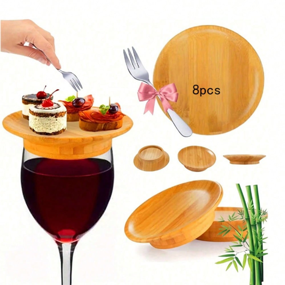 Wine Glass Covers To Keep Bugs Out Wood Drinking Glass Lids Appetizer ...