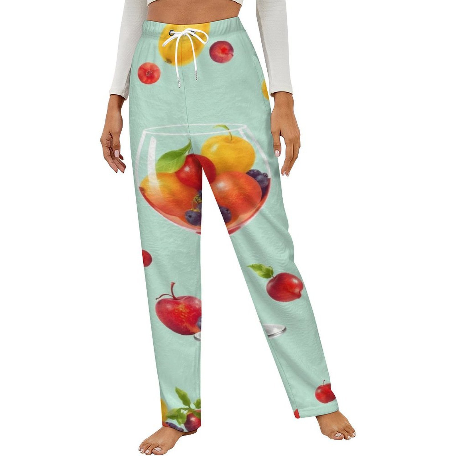 Wine Glass Flannel Pajama Pants Home Pants Home Sleepwear Trousers ...