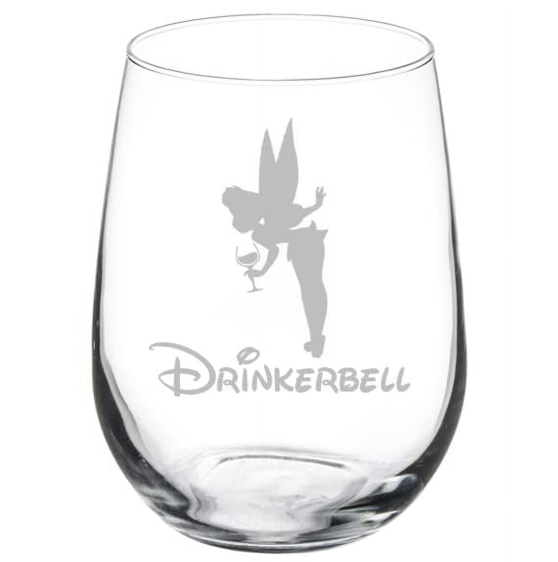 Wine Glass Goblet Drinking Fairy Funny Drinkerbell (17 oz Stemless ...