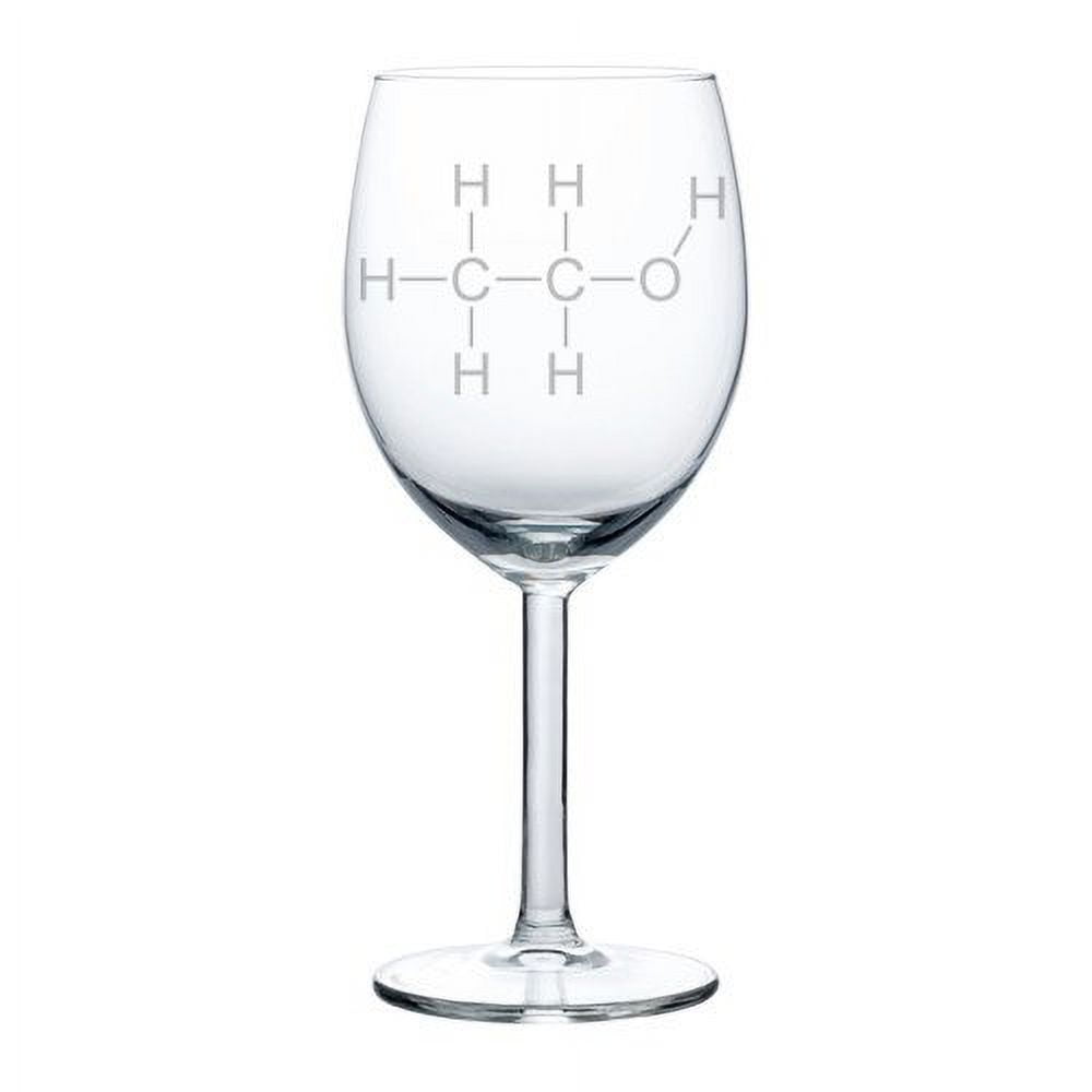 Wine Glass Goblet Funny Science Geek Nerd Alcohol Molecule (10 oz ...