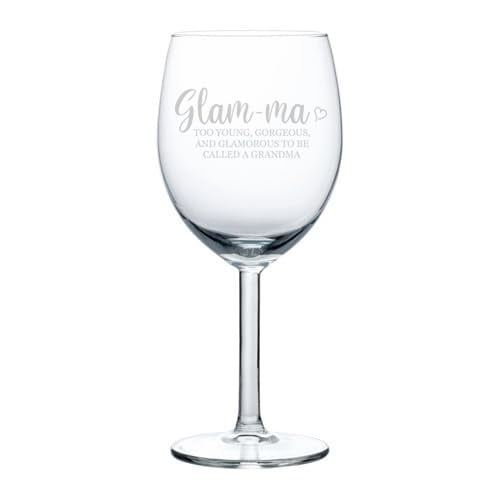Wine Glass Goblet Gift Glam-ma Definition Grandmother For Grandma (10 ...