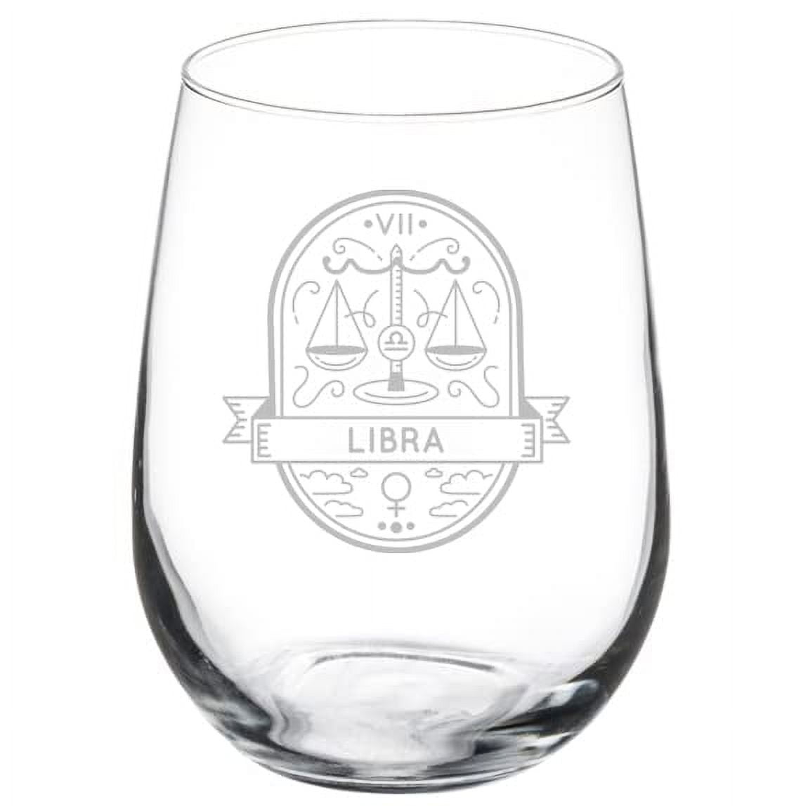 Wine Glass Goblet Gift Mystical Zodiac Horoscope (17 oz Stemless ...