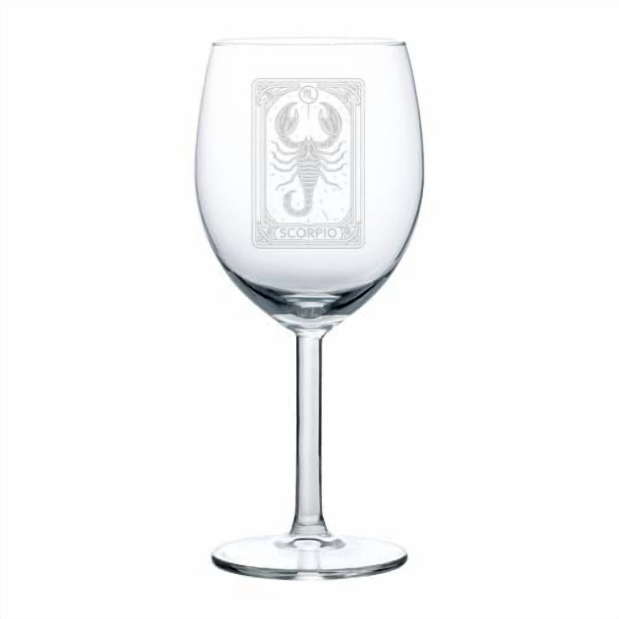 Wine Glass Goblet Gift Scorpio Tarot Card Zodiac Horoscope (10 oz ...
