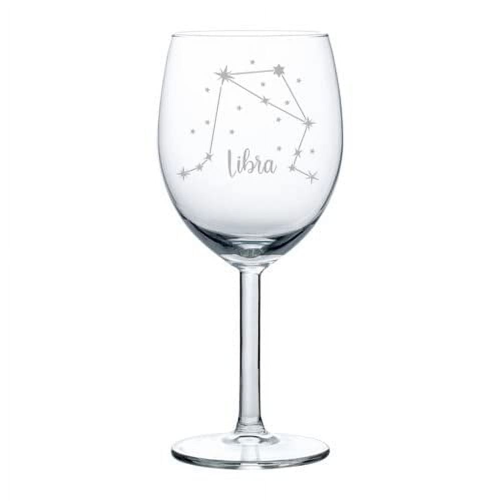 Wine Glass Goblet Libra Star Zodiac Horoscope Constellation (10 oz ...