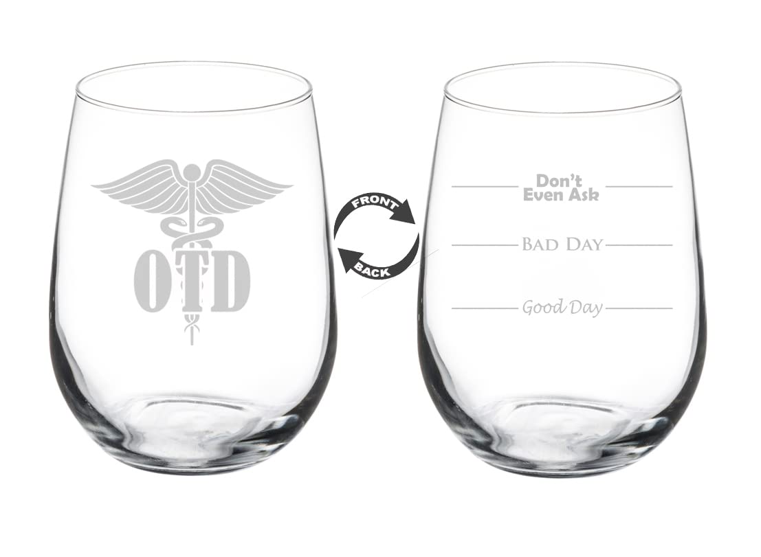Wine Glass Goblet Two Sided Good Day Bad Day Don't Even Ask Fill Lines ...