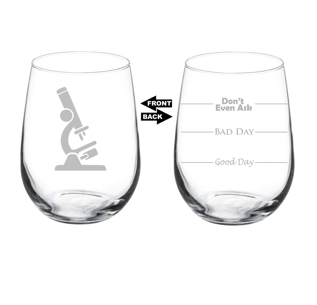 Wine Glass Goblet Two Sided Microscope Laboratory Professional (17 oz ...