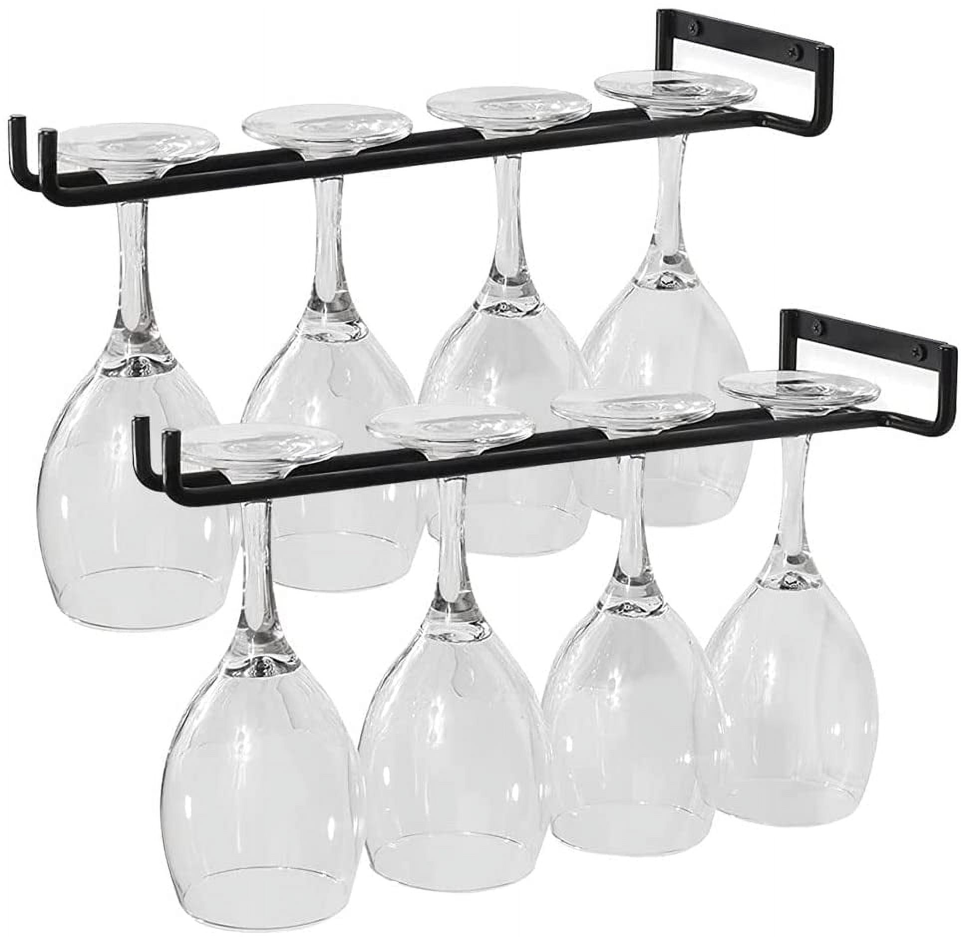 Wine Glass Holder, 2 PCS Stemware Holders Glass Rack with Screws ...