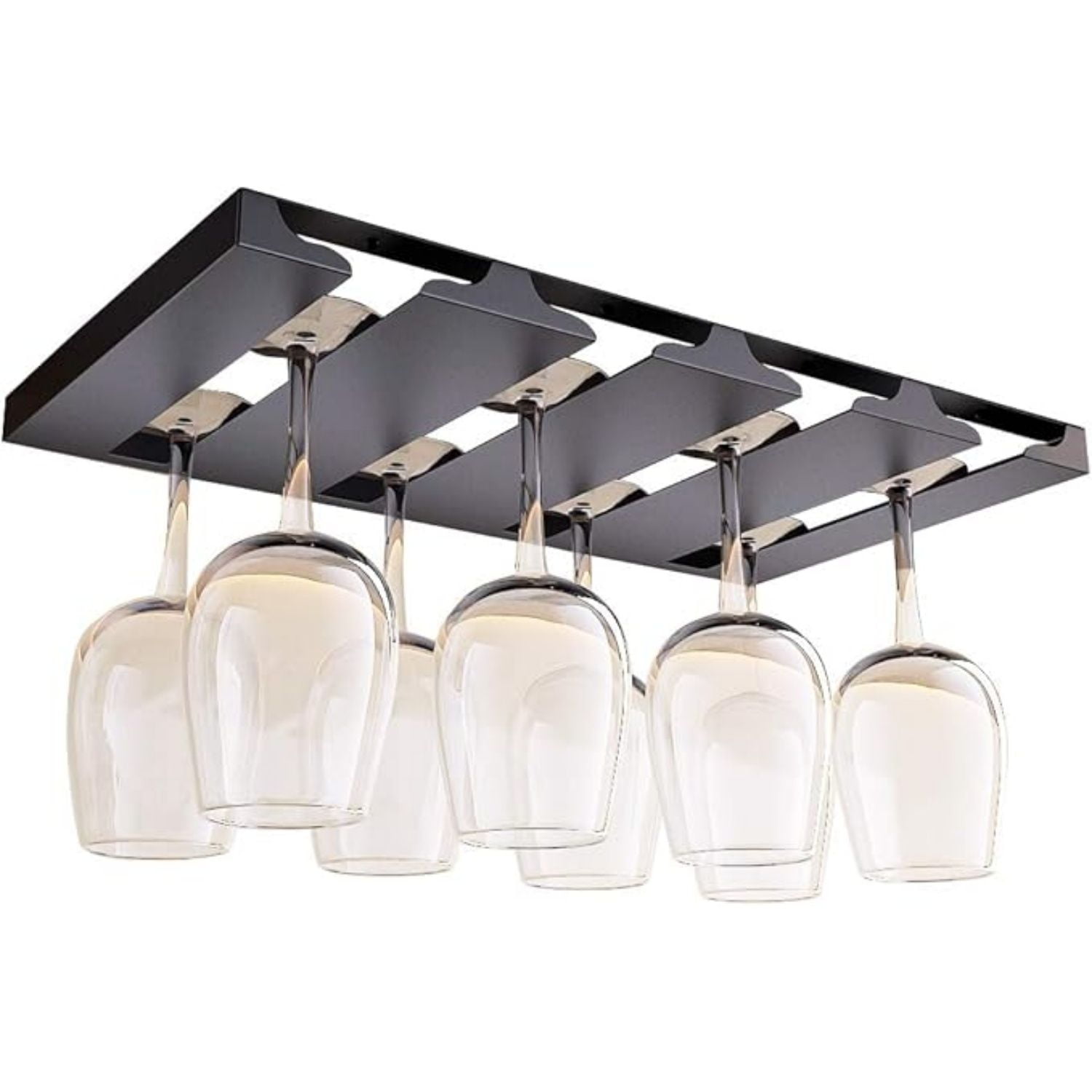 Wine Glass Holder Under Shelf or Cabinet, Stainless Steel 16.5 Inch ...