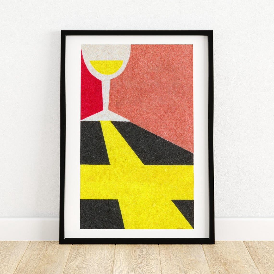 Wine Glass - Matchbox Print - Aesthetic Wall Art - Vintage Eastern ...