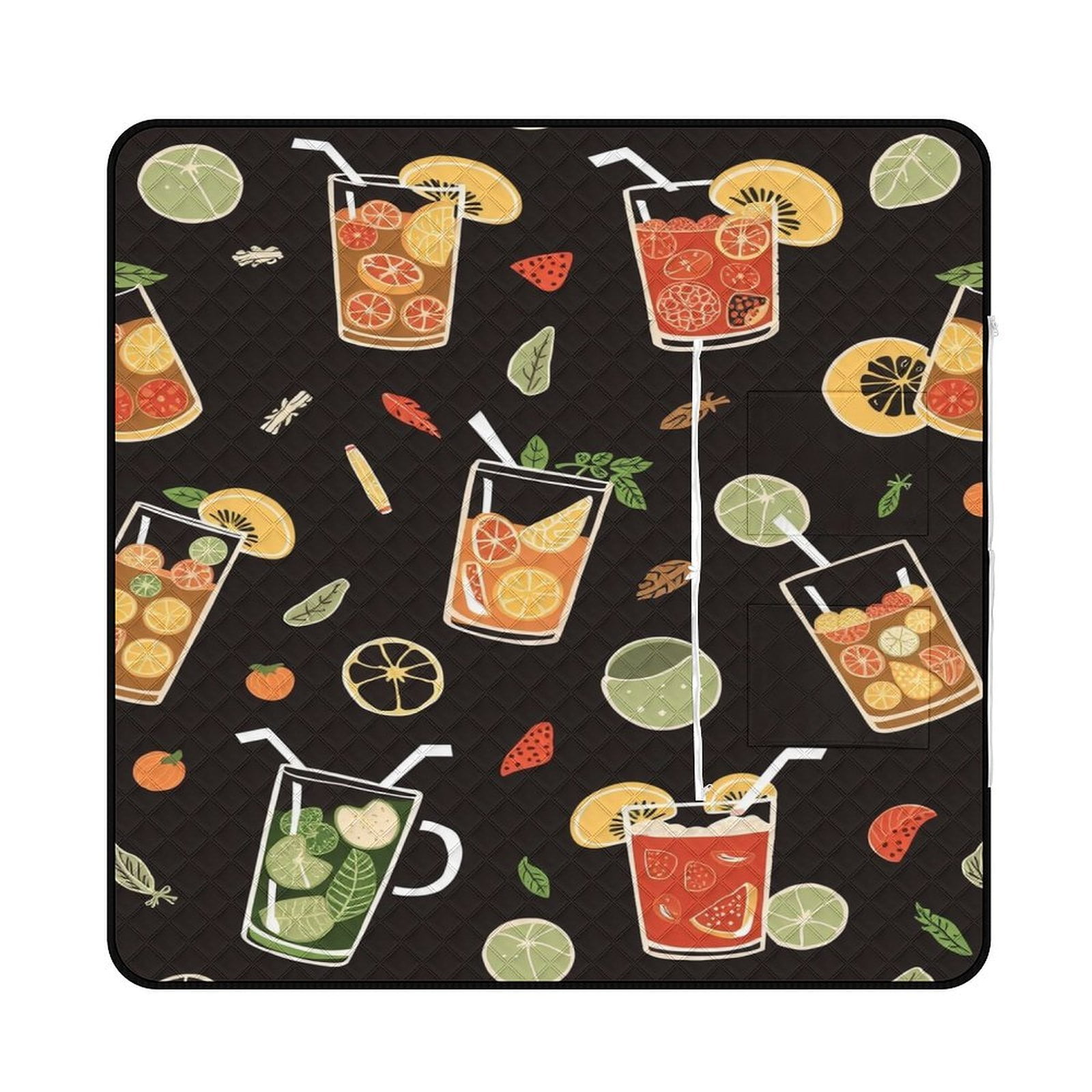 Wine Glass Portable Waterproof Outdoor Picnic Mat Camping Tent Inner ...