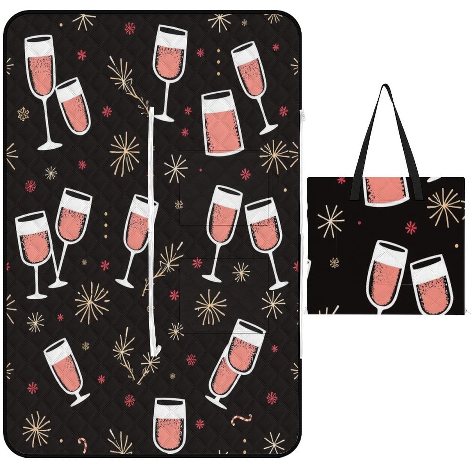 Wine Glass Portable Waterproof Outdoor Picnic Mat Camping Tent Inner ...