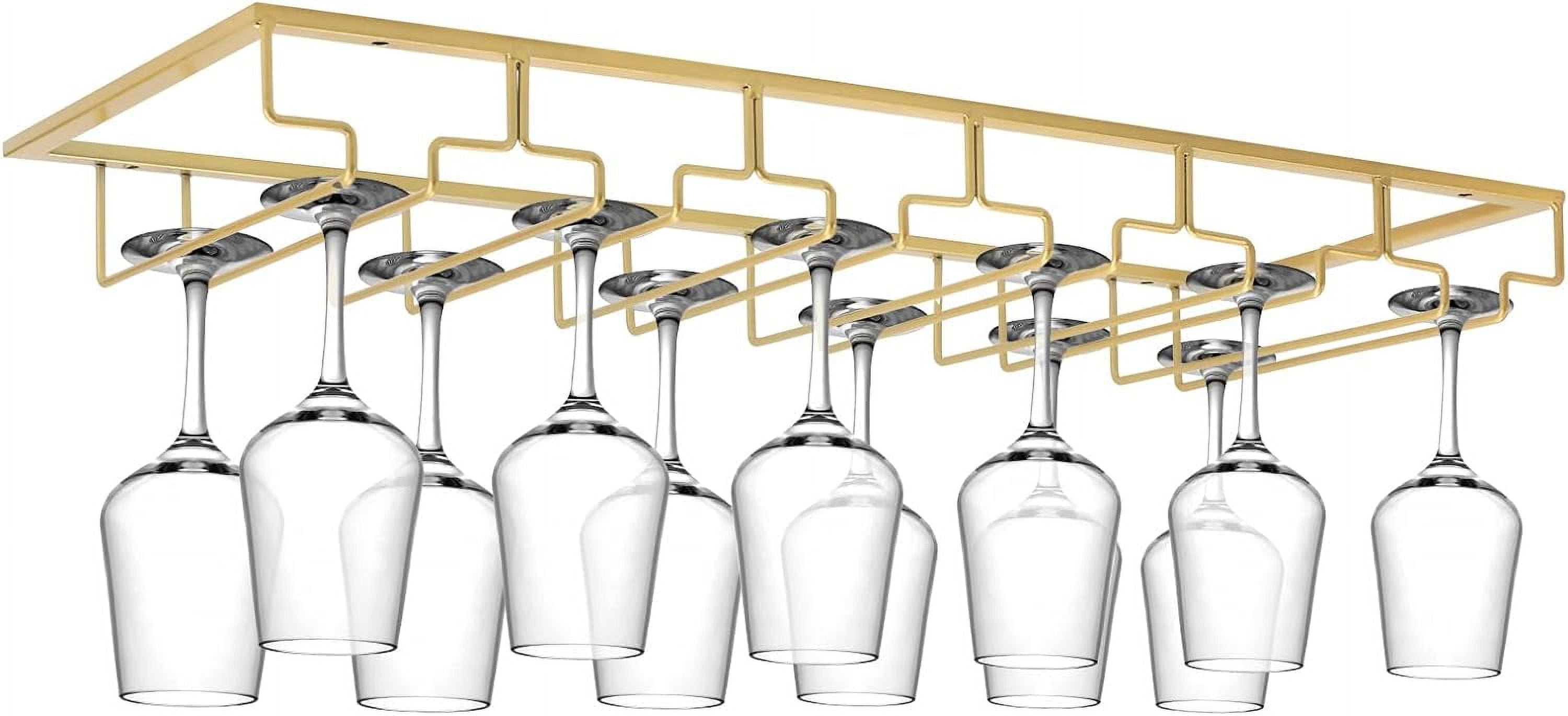 Wine Glass Rack Under Cabinet, 6 Row Extreme Large Stemware Hanger ...