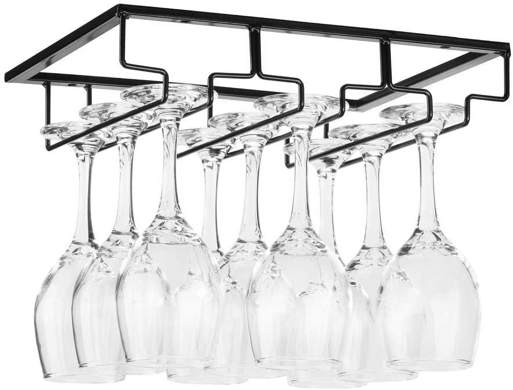 Wine Glass Rack - Under Cabinet Stemware Wine Glass Holder Glasses ...
