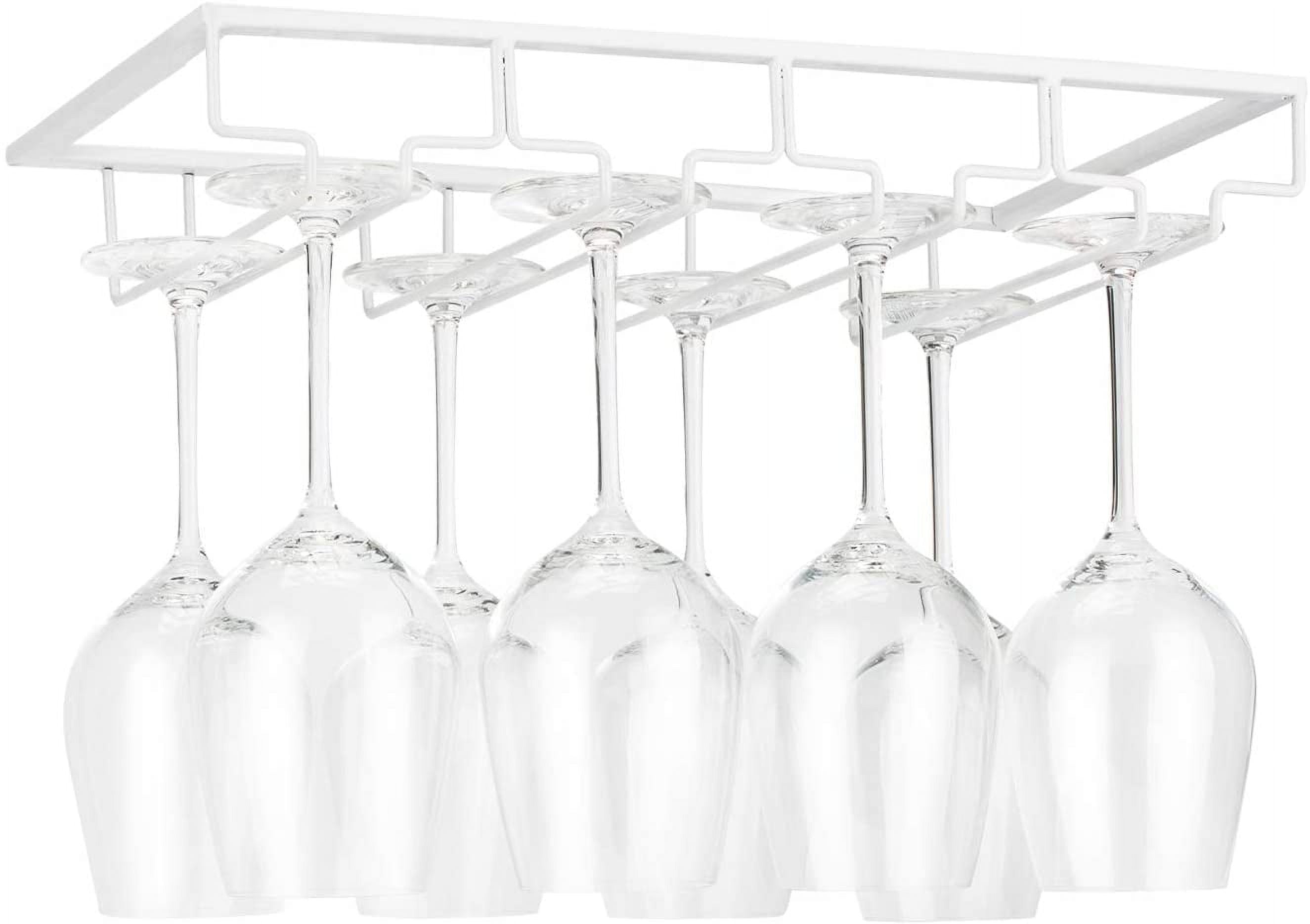 Wine Glass Rack - Under Cabinet Stemware Wine Glass Holder Glasses ...