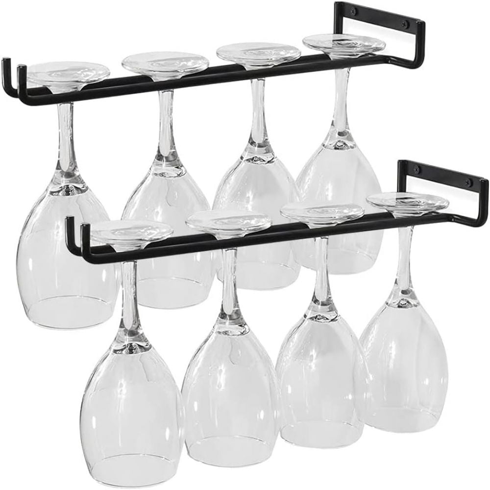 Wine Glass Racks for Kitchen Bar, Under Cabinet Design Offers Compact ...