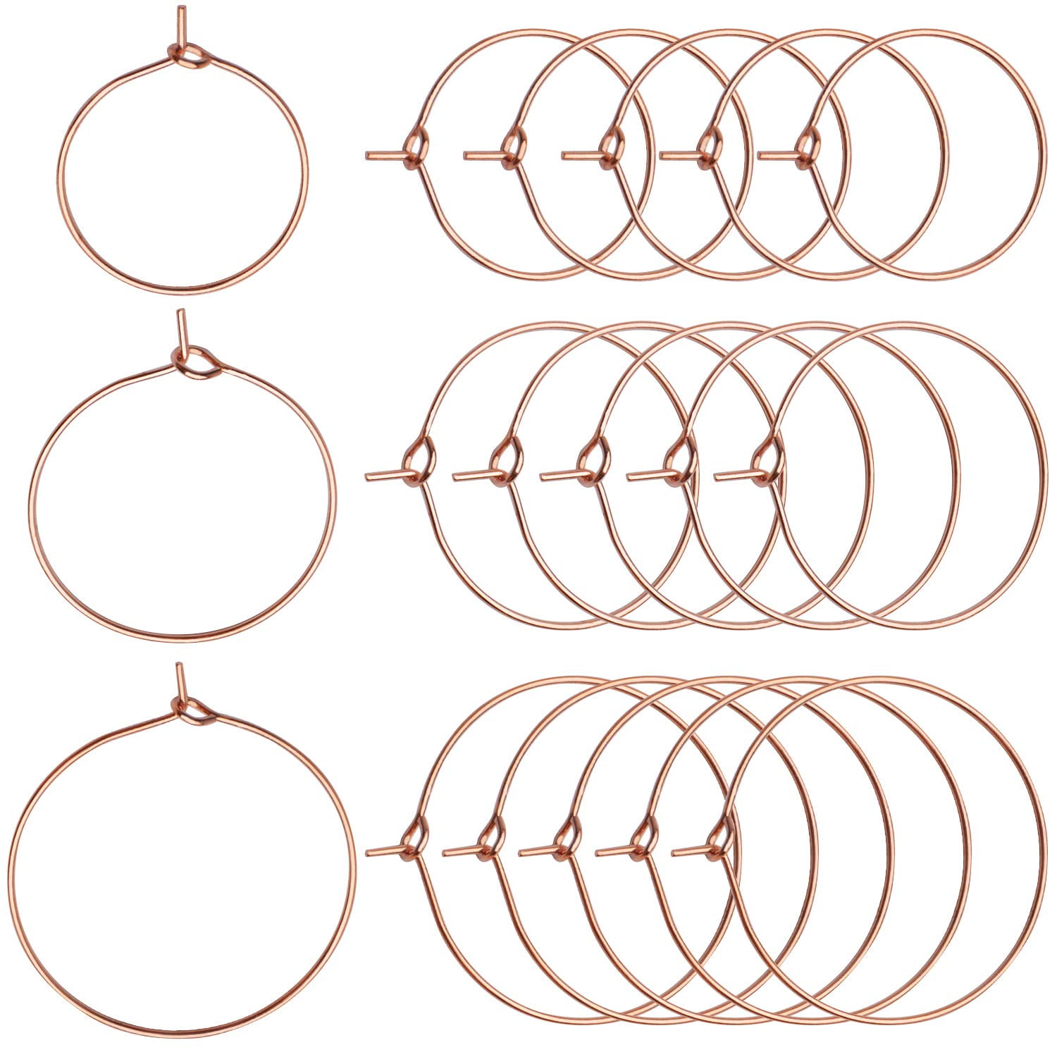 Wine Glass Rings, 150 Pieces Wine Glass Charm Rings Open Jump Ring ...