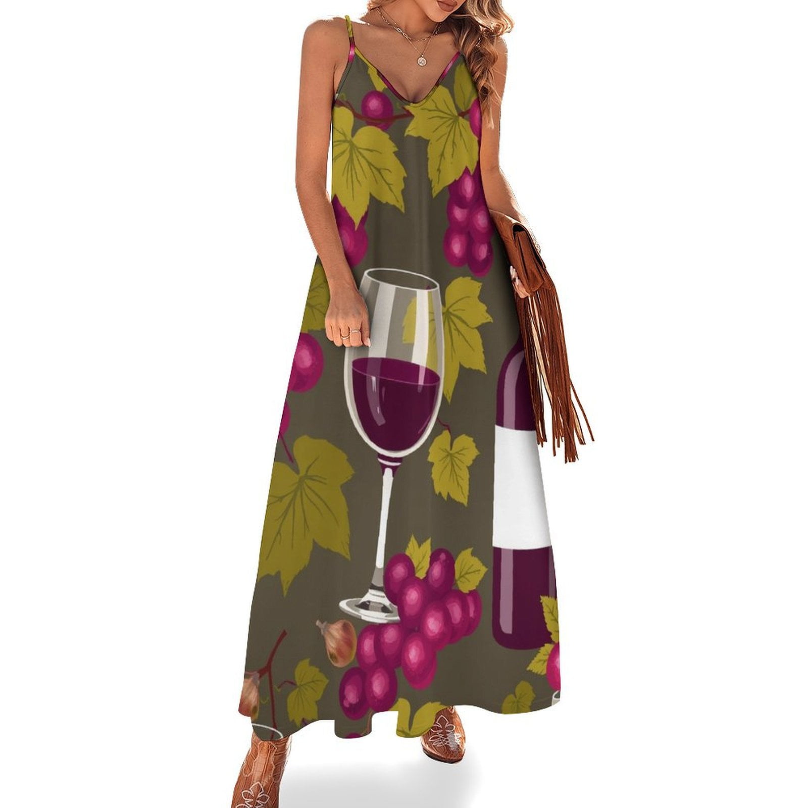 Wine Glass Sleeveless Dress Beach Outfits for Women Luxury Dress Dress Women Party Dresses Woman ...
