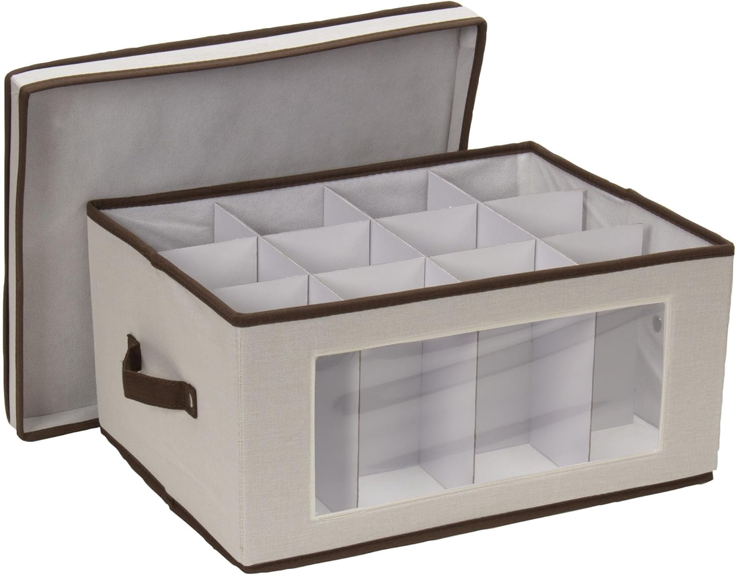 Wine Glass Storage Box, Strong Frame and Handles, Windowed Panel, Fully ...