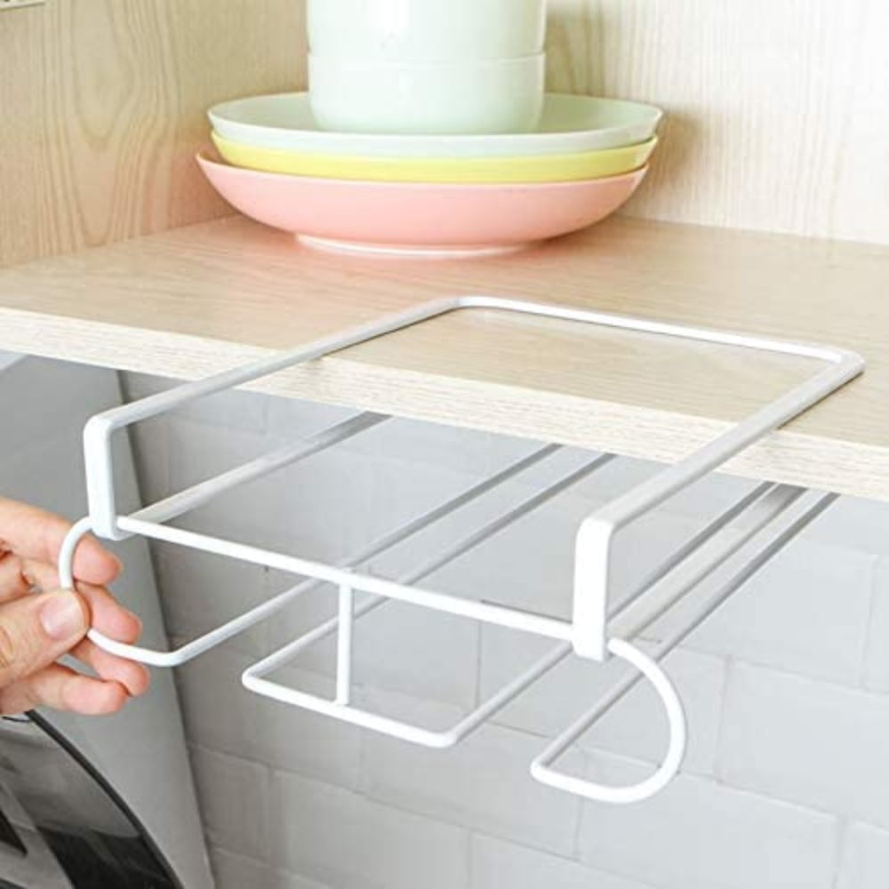 Wine Glass Storage Rack Under Cabinet Glass Stand Holder, Double Row ...