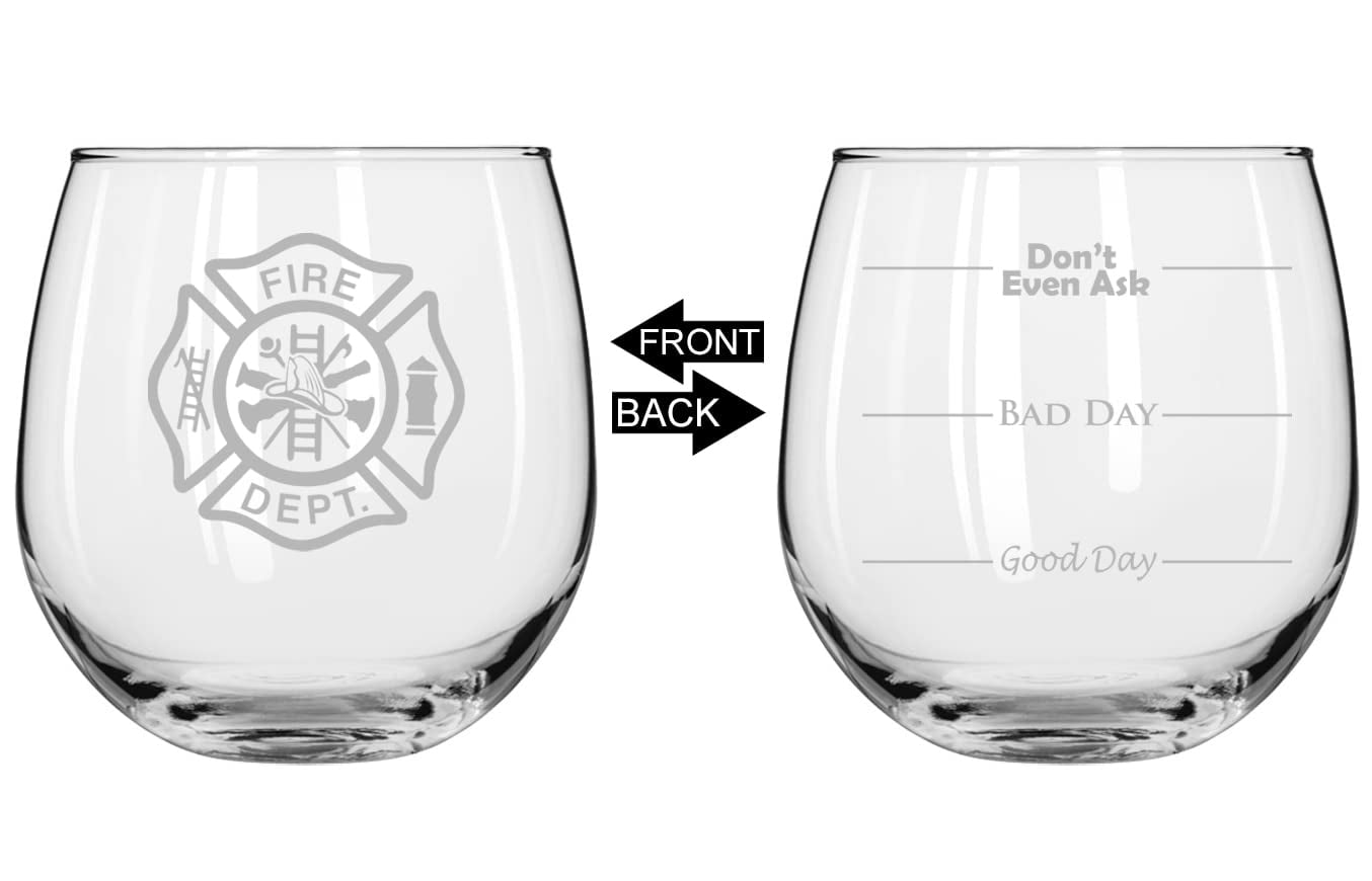 Wine Glass for Red or White Wine Two Sided Good Day Bad Day Don't Even ...