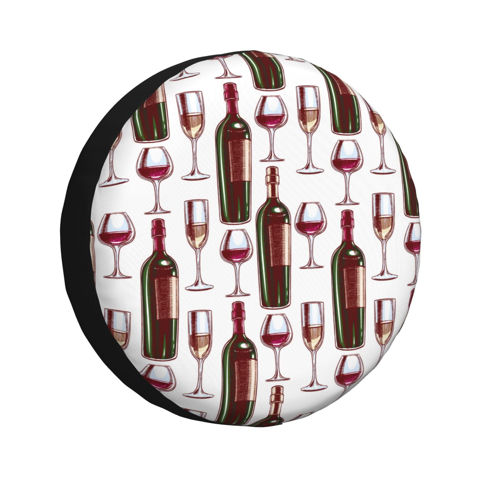 Wine Glasses and Bottles Prints Spare Tire Cover for Trailer Camper RV ...
