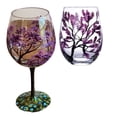 Wine Glasses Hand Painted Four Seasons Tree Goblet Drinkware Essential ...
