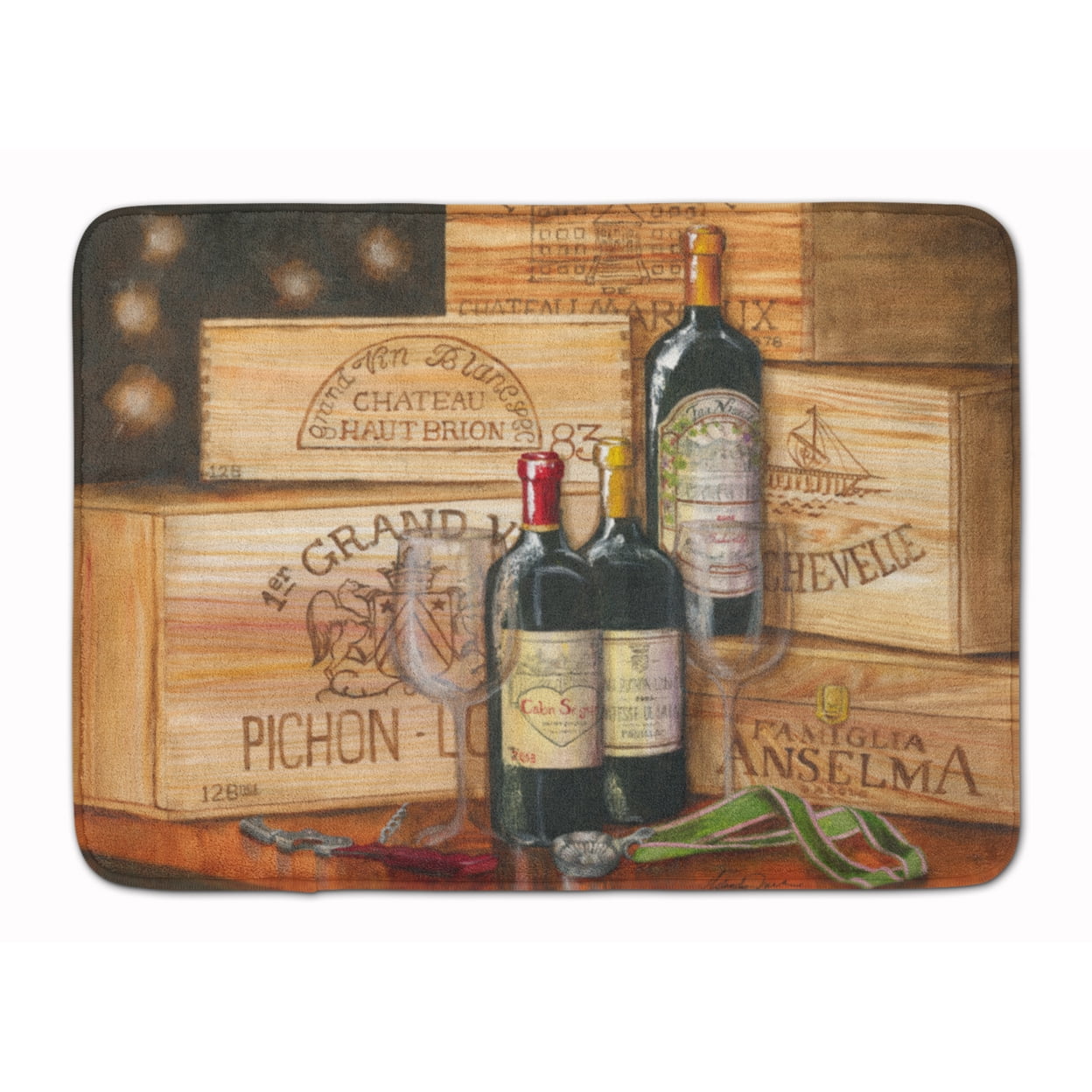 Wine Gran Vin by Malenda Trick Machine Washable Memory Foam Mat ...