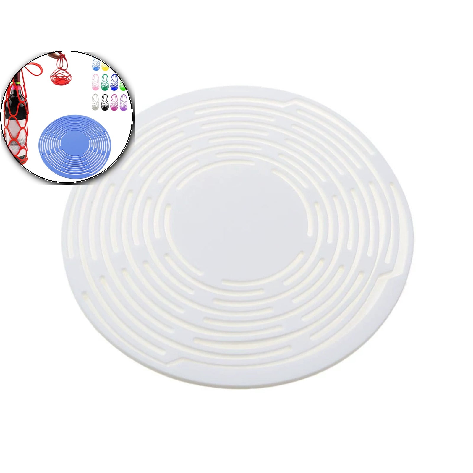 Wine Holder Handheld Bottle Mesh Coaster Silicone Mat Mesh Design for ...