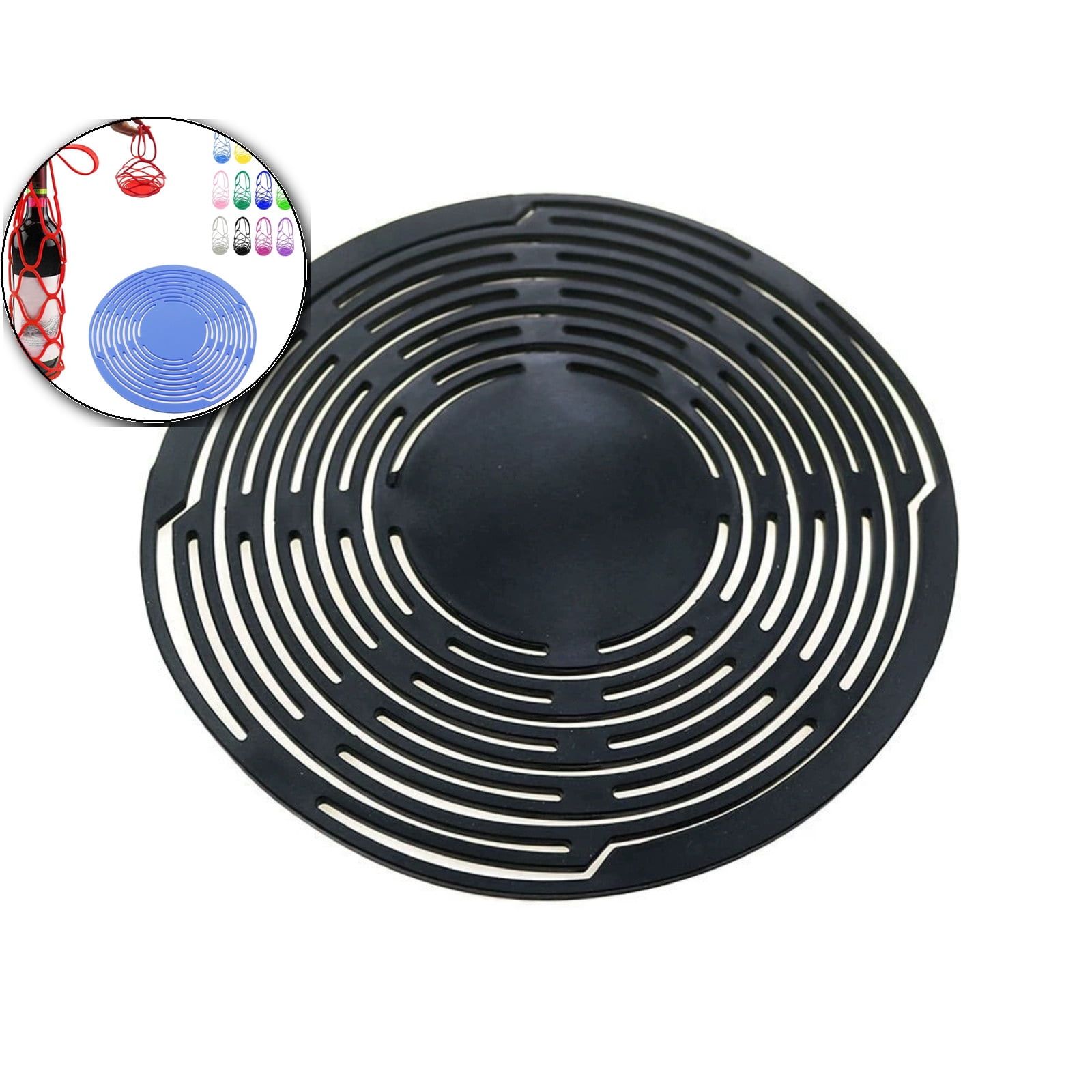 Wine Holder Handheld Bottle Mesh Coaster Silicone Mat Mesh Design for ...
