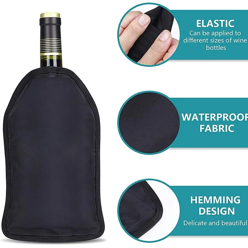 Wine Ice Bag Cooling Holder Jelly Picnic Beverage Nylon Wine Cooler ...