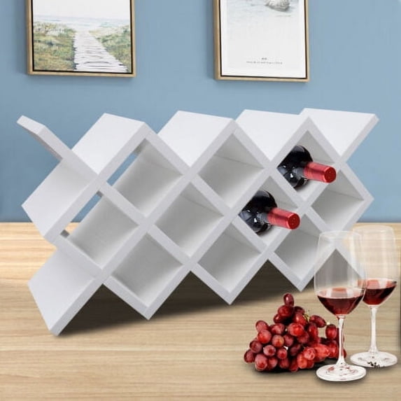 Wine Lattice Rack Wall-Mounted Insert Display Wooden Storage Holder ...