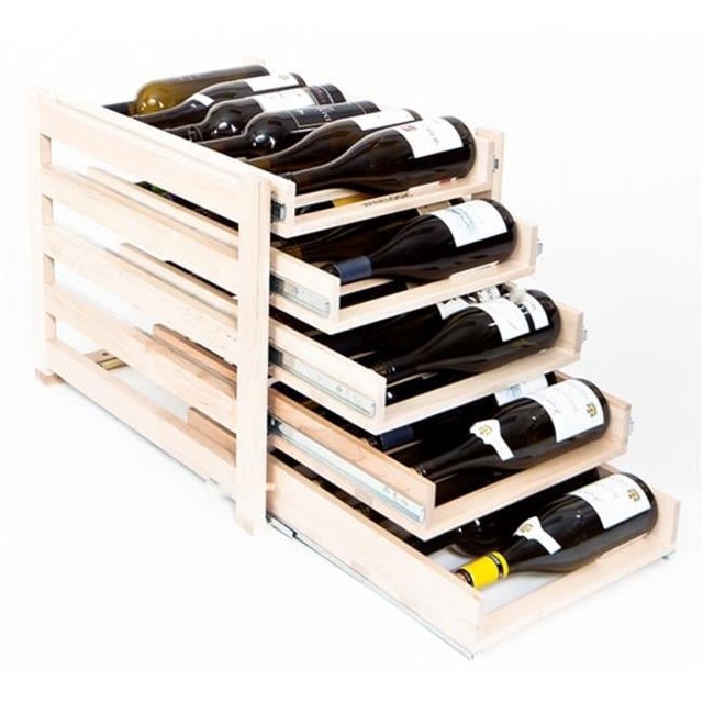 Wine Logic 30 Bottle Holder Display Storage Rack - 22.25 x 18.25 x 16. ...