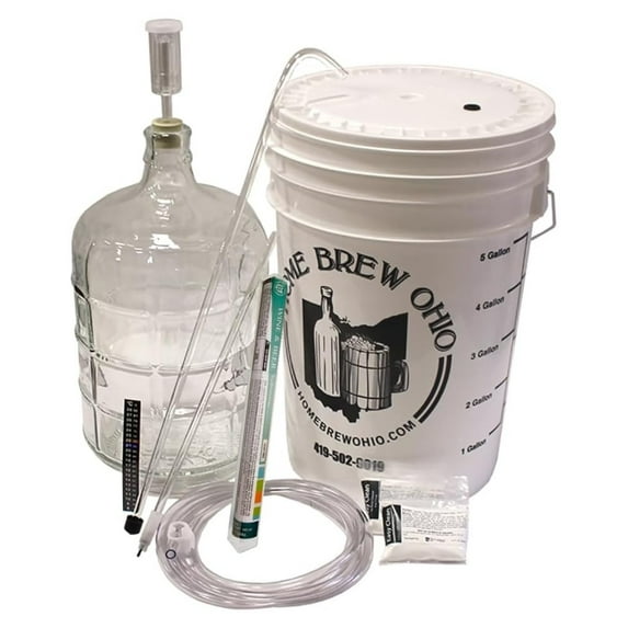 Wine Making Kit - 3 Gallon Glass Home Brewing Starter Set - Fermenter, Carboy, Hydrometer ...