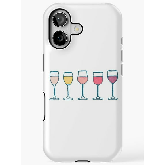 Wine Minimal Word Design Phone Case for iPhone 17 16 15 14 13 12 11 Pro ...