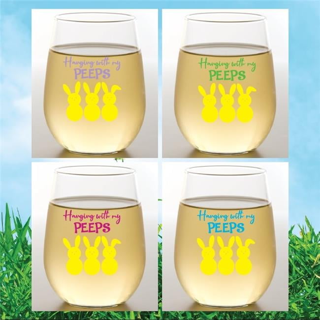 Wine-Oh! WINEST16-EHP Set of 4 EASTER PEEPS Unbreakable 16 oz Tritan ...