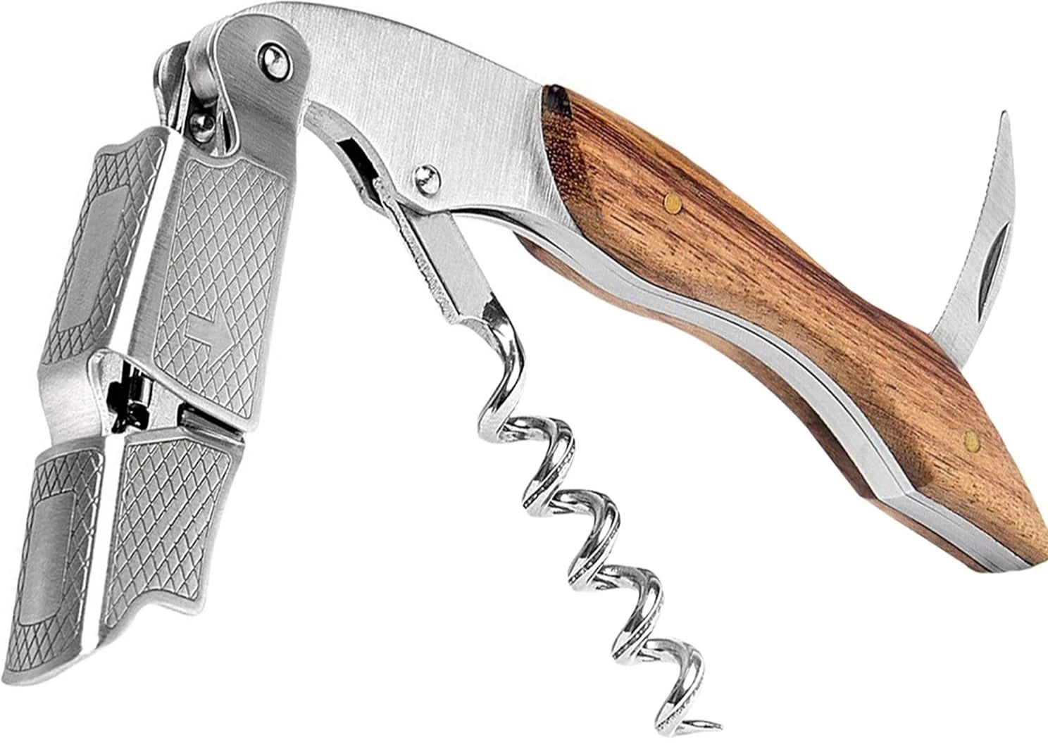 Wine Opener - Professional Corkscrews for Wine Bottles w/Foil Cutter and Cap Remover - Manual ...