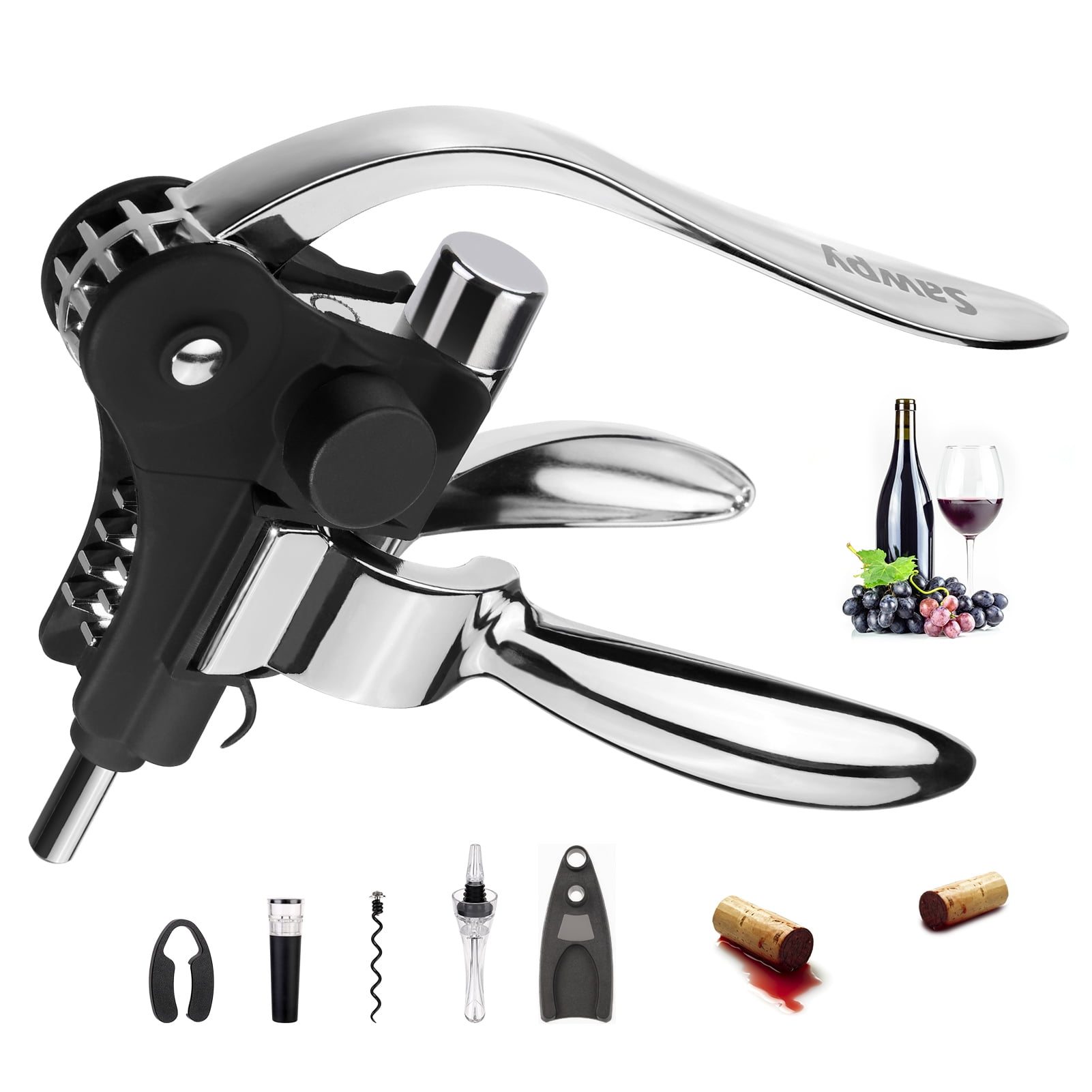Wine Opener Set - Manual Wine Bottle Opener Set - Opener for Wine ...