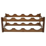 Gymax 3 Tier 18 Bottle Wine Storage Cabinet Shelf Bamboo Wine Rack for ...